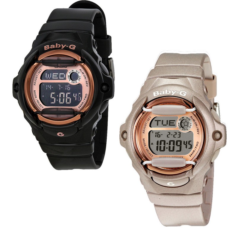 Casio Baby G Digital Dial Black Resin Ladies Watch - Choose color