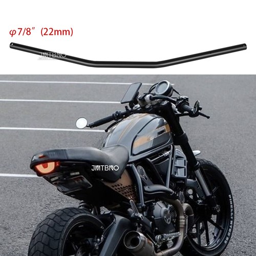 7/8" 22mm Black Motorcycle Drag Straight Bar Iron Custom For Ducati ...