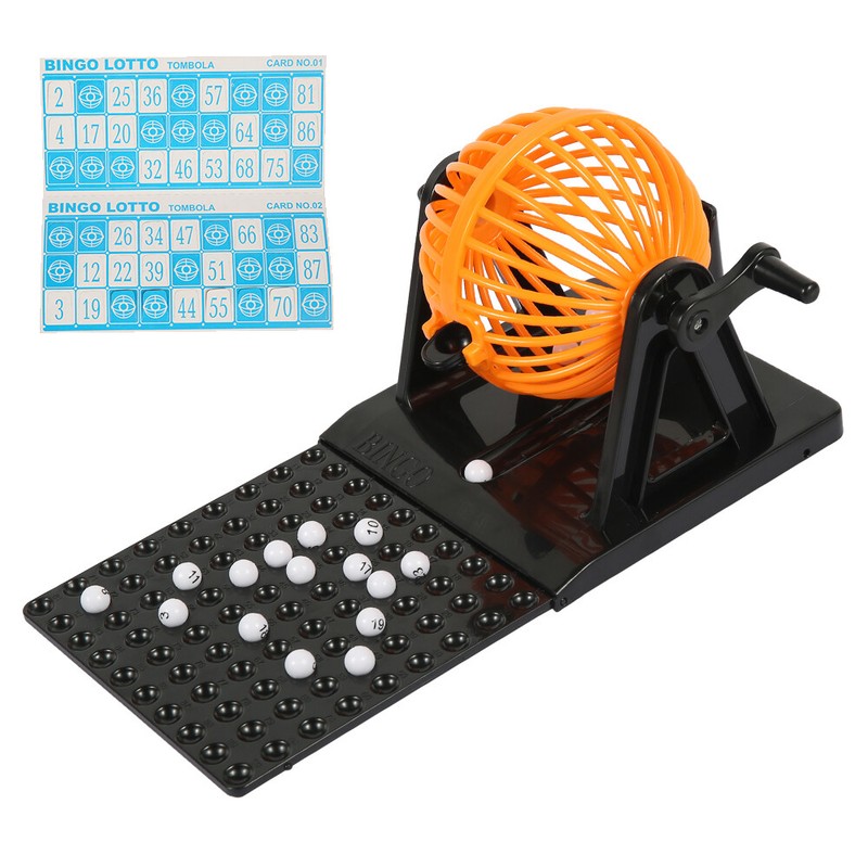 Bingo Spielset Bingotrommel Bingomühle mit Kugeln