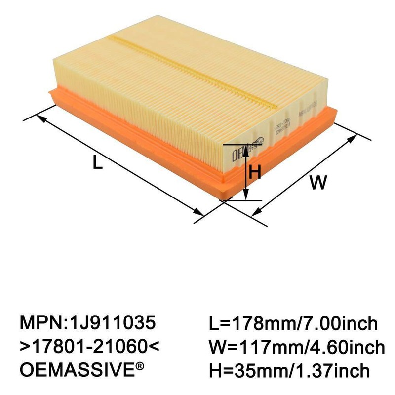 Air Filter 1.0L 1.5L Hybrid 17801-0M030 For Toyota Yaris XP130 2012 ...