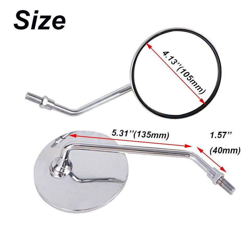 For Honda Shadow VTX750 Spirit 750 VT750DC Chrome Motorcycle Rear View ...