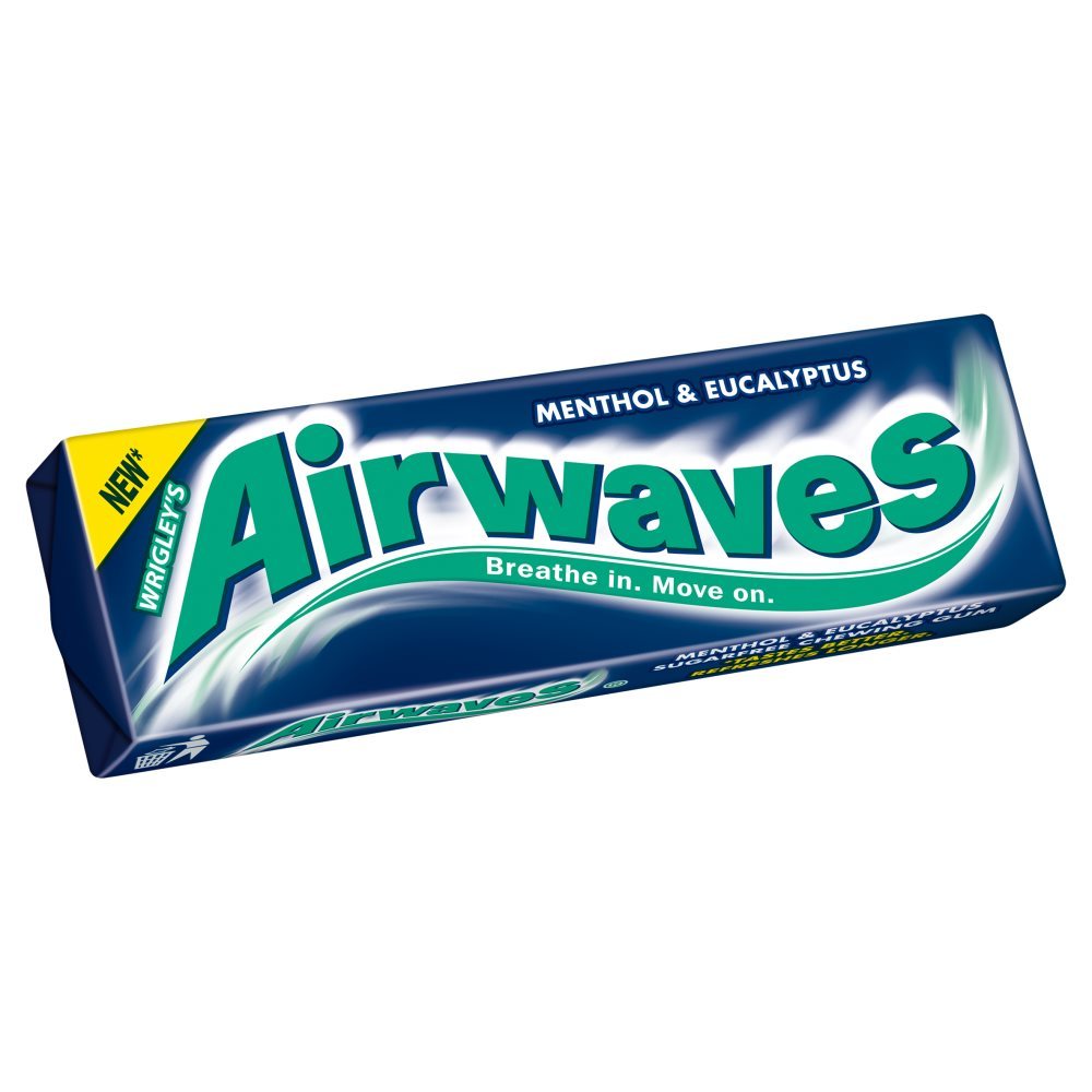 Full Box of 30 Wrigley's Chewing Gum Airwaves Sugar Free Menthol and ...