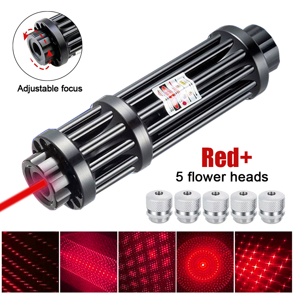 Adjustable Power Red Laser Pointer Pen SOS Visible Beam Dot Light Torch ...