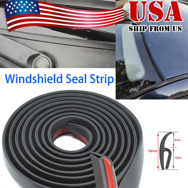 2m Car Rubber Seal Strip Front Rear Windshield Sunroof Weatherstrip ...