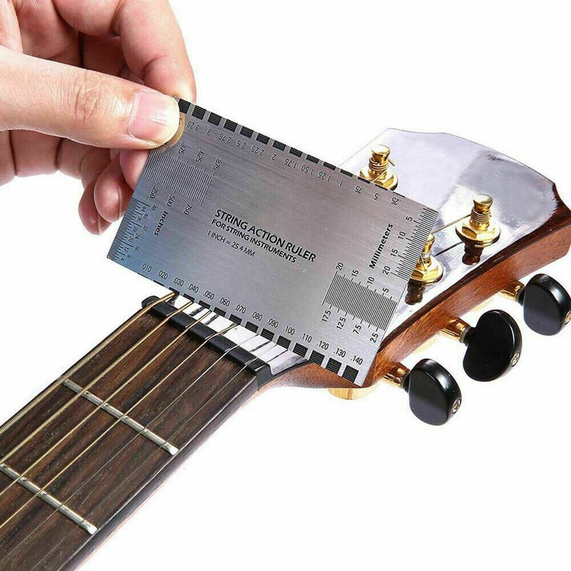 Top Guitar String Action Gauge Ruler Guide Setup And Bass Luthier 