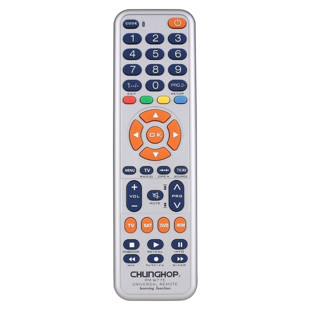 Telecomando Universale Televisore Tv Dvb T Sat Dvd Vcr Chunghop Rm 977e