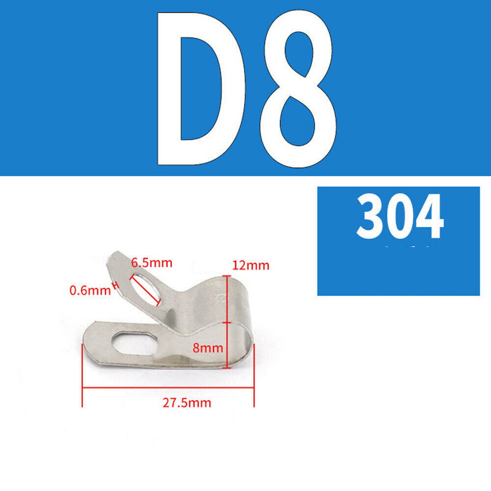 P Clips Cable Clamps Unlined Metal Zinc Plated Mild Steel Fastener Pack ...