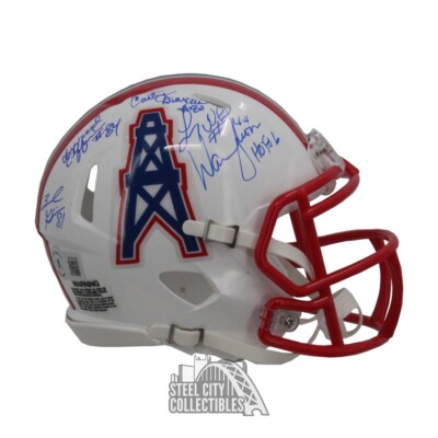 Bas | Run N Shoot Autographed Houston Oilers Mini Football Helmet