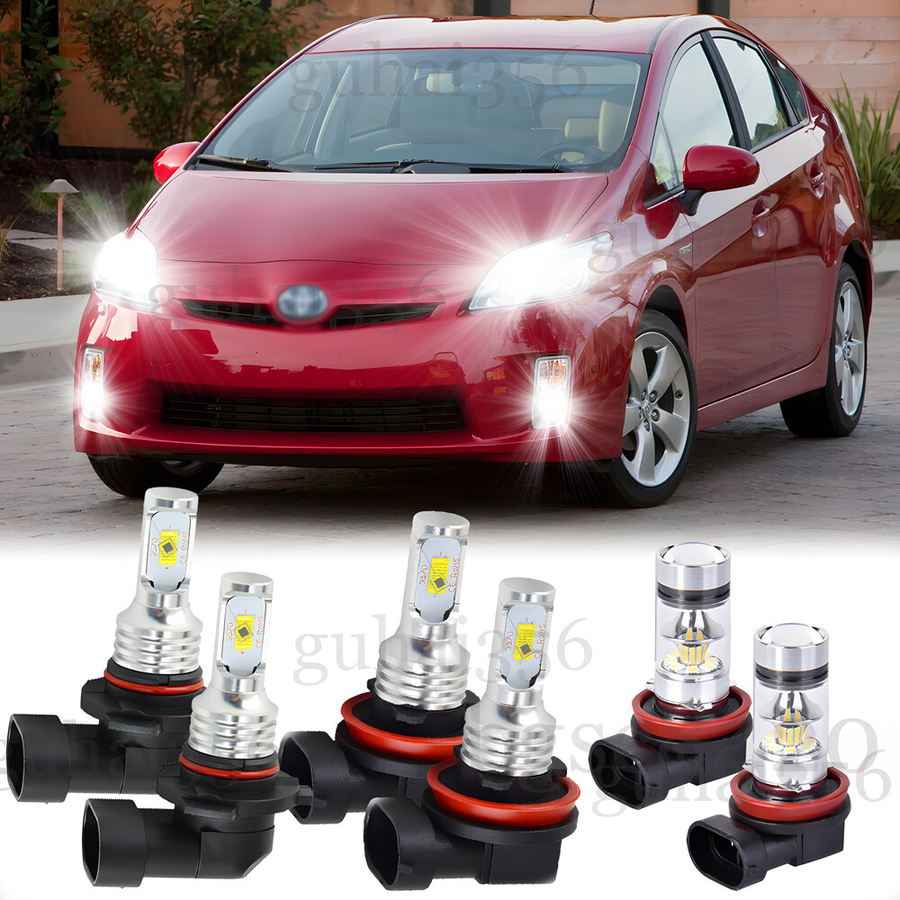 For Toyota Prius 2010-2015 6500K LED Headlight High Low + Fog Light ...