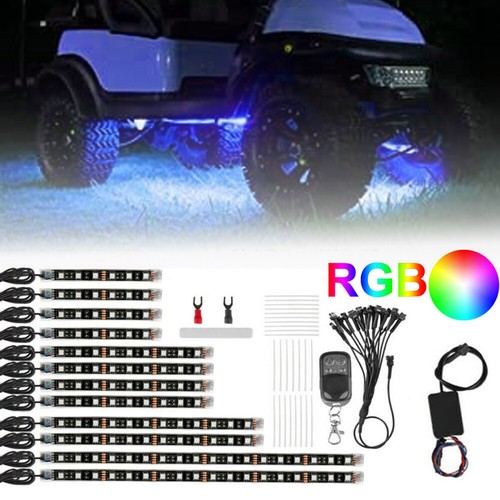 12PC LED Strip Custom Golf Cart Lighting Under
