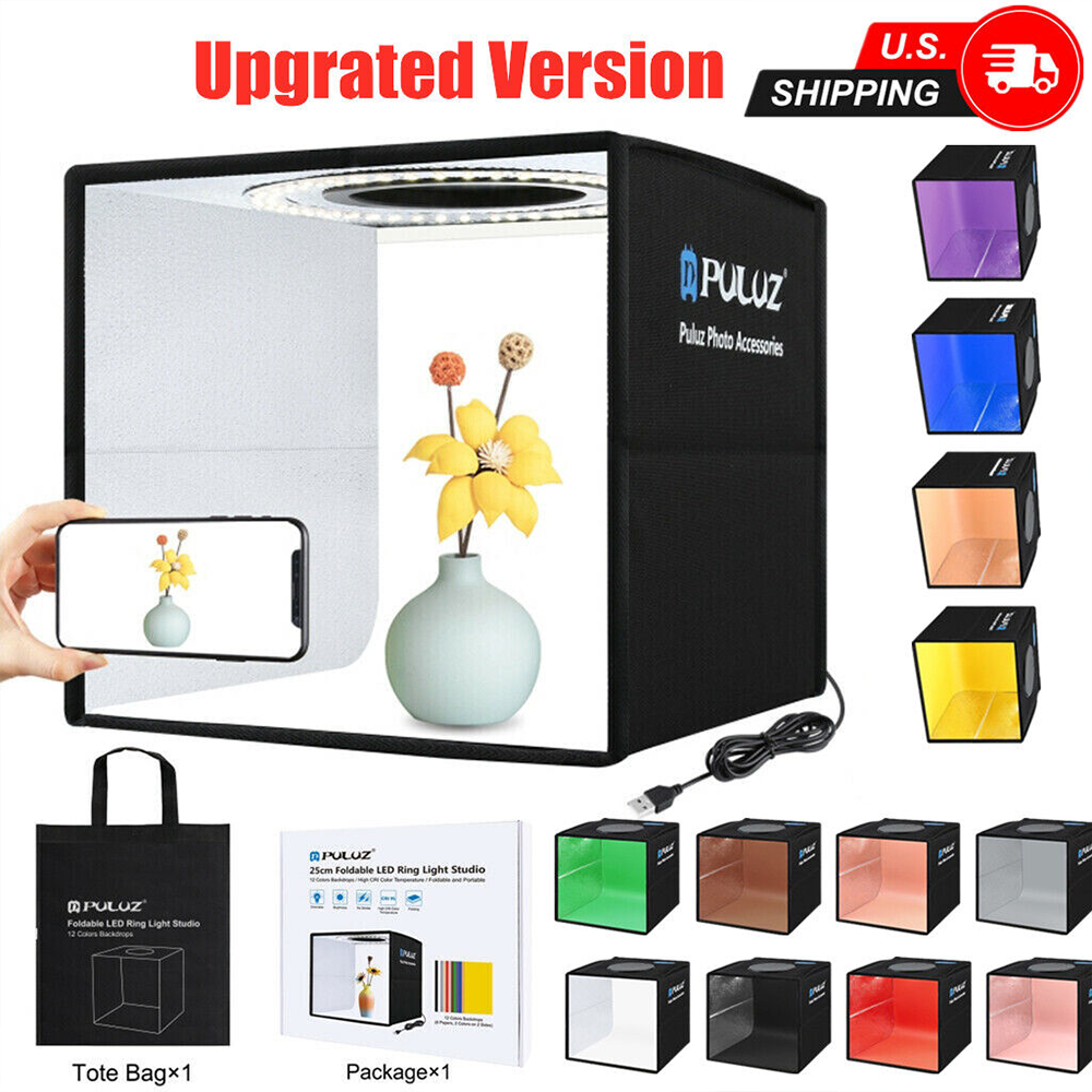 16" Large Portable LED Photo Light Box Shooting Tent Studio Photograph ...