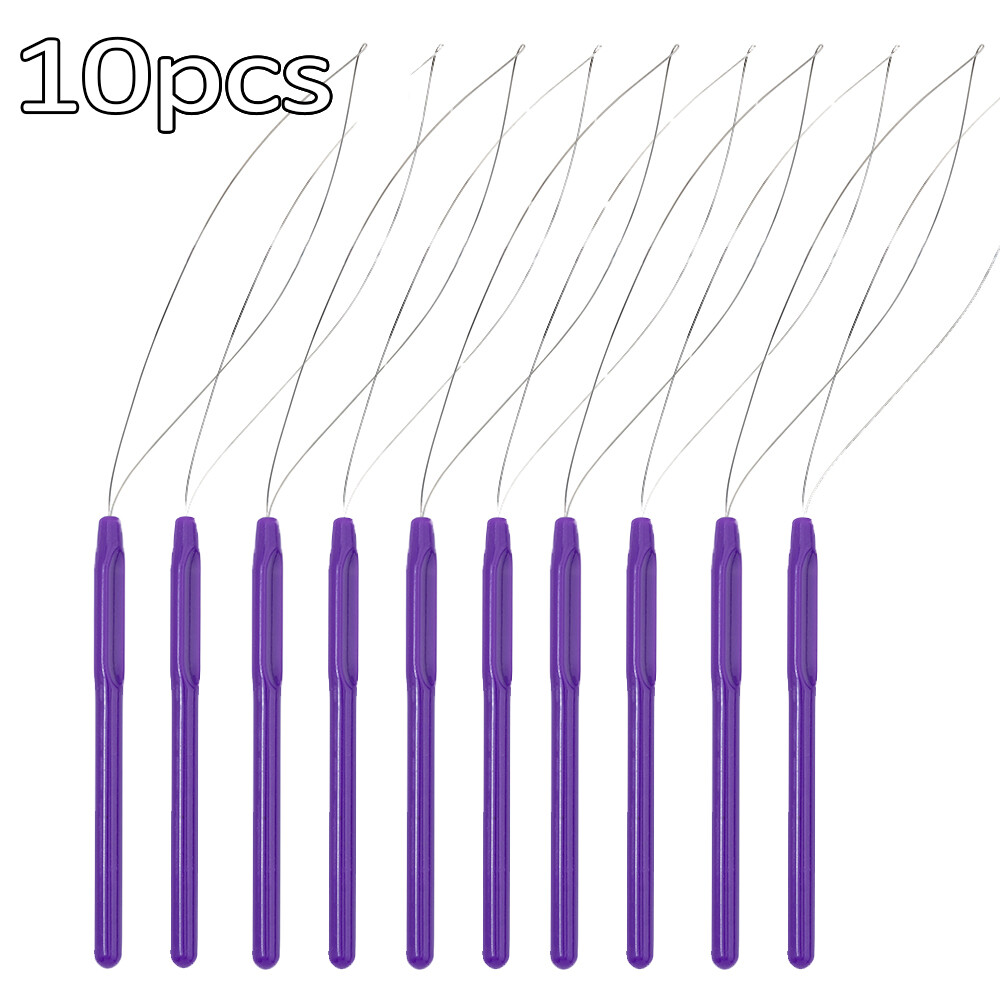 Micro Beads Hair Extensions Pulling Needle Tool Hook For I tip Ring ...