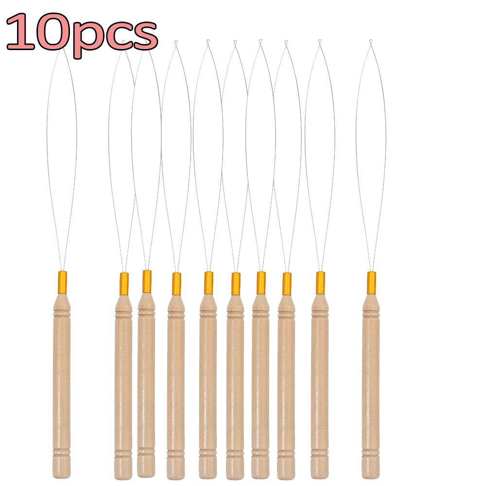 Micro Beads Hair Extensions Pulling Needle Tool Hook For I tip Ring ...