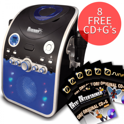 Karaoke Machine with Bluetooth CD CDG Discs Party Package Disco Light ...