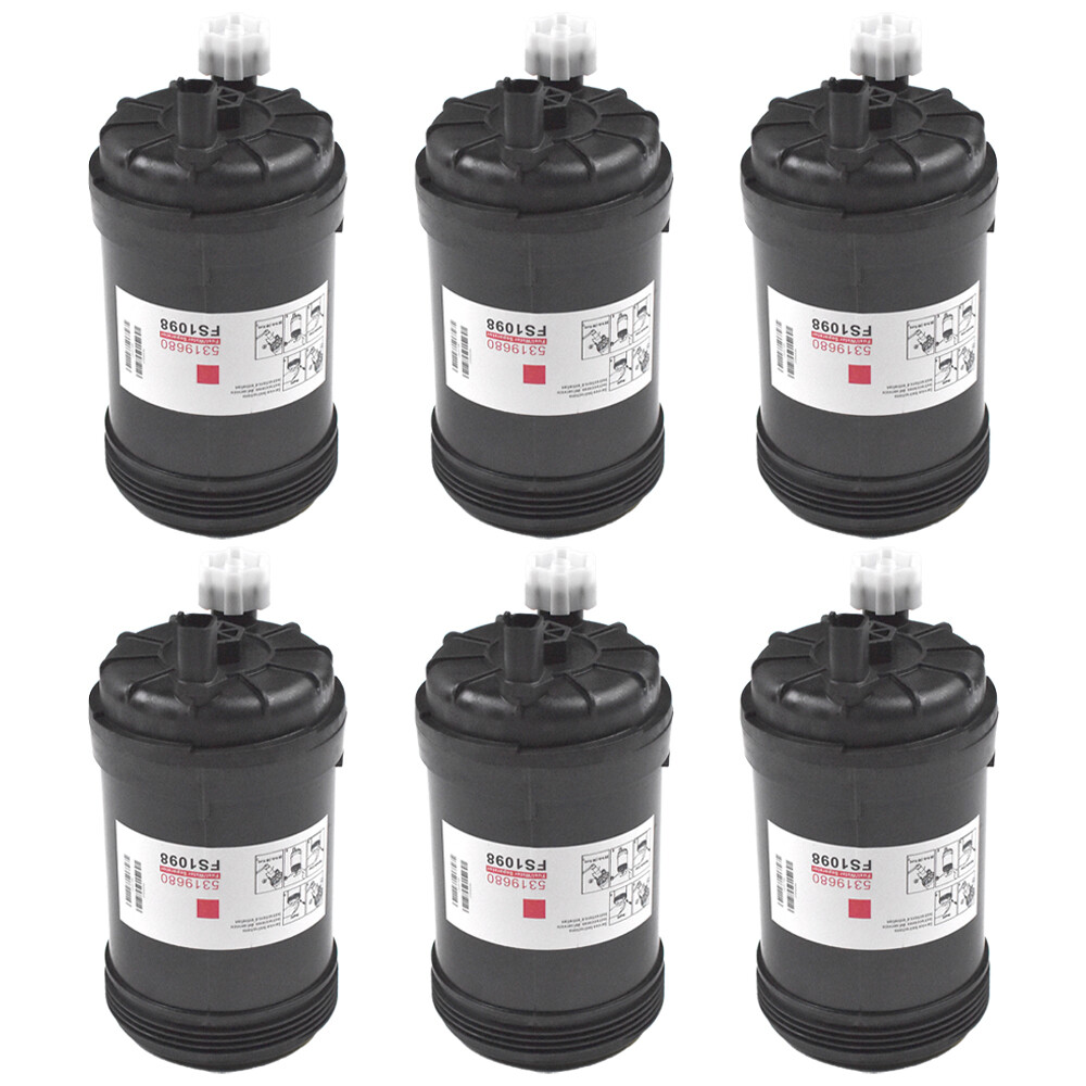 6Pcs FS1098 Fleetguard Fuel water Separator Filter 5319680 Freightliner ...