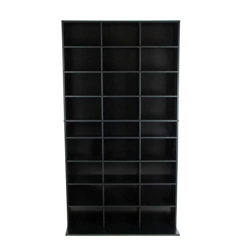 9 Shelves Media Storage Cabinet Small Footprint Wall