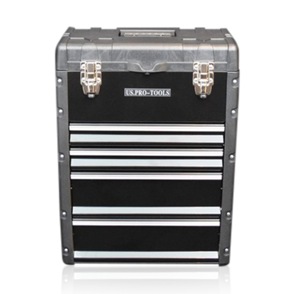 320 US PRO Tools Black Mobile Roller Chest Trolley Cart Storage cabinet ...