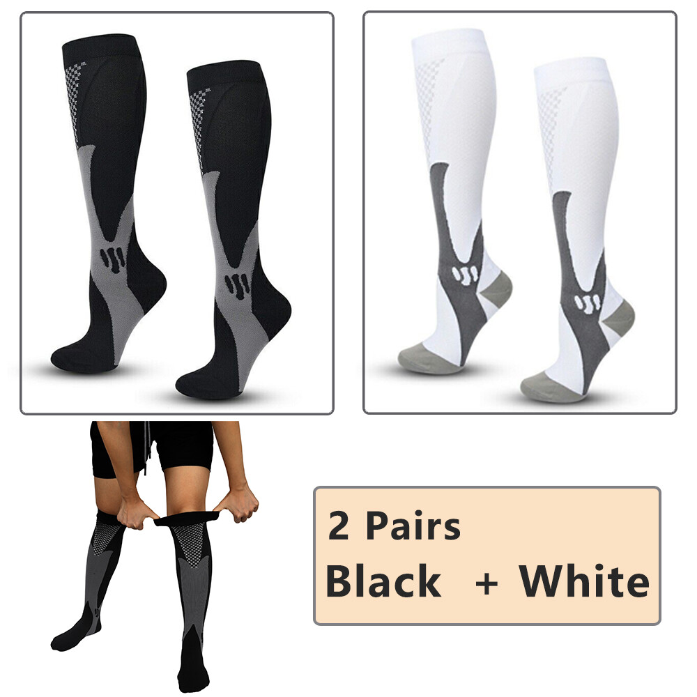 Compression Flight Socks 20-30 mmhg Travel Anti Swelling Fatigue DVT ...