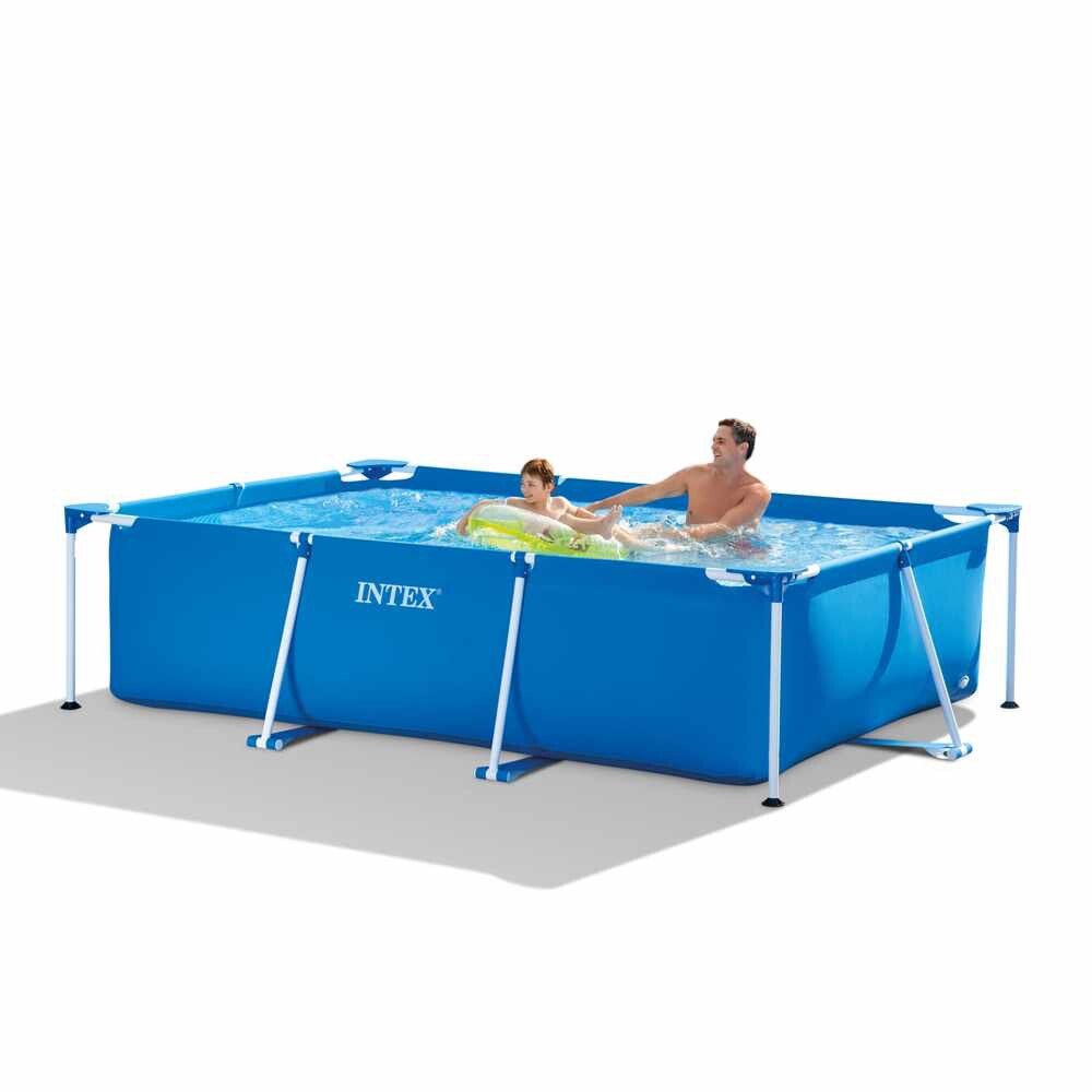 Intex Metal Frame Rectangular Swimming Pool 3m X 2m X 0 75m 300 X 200