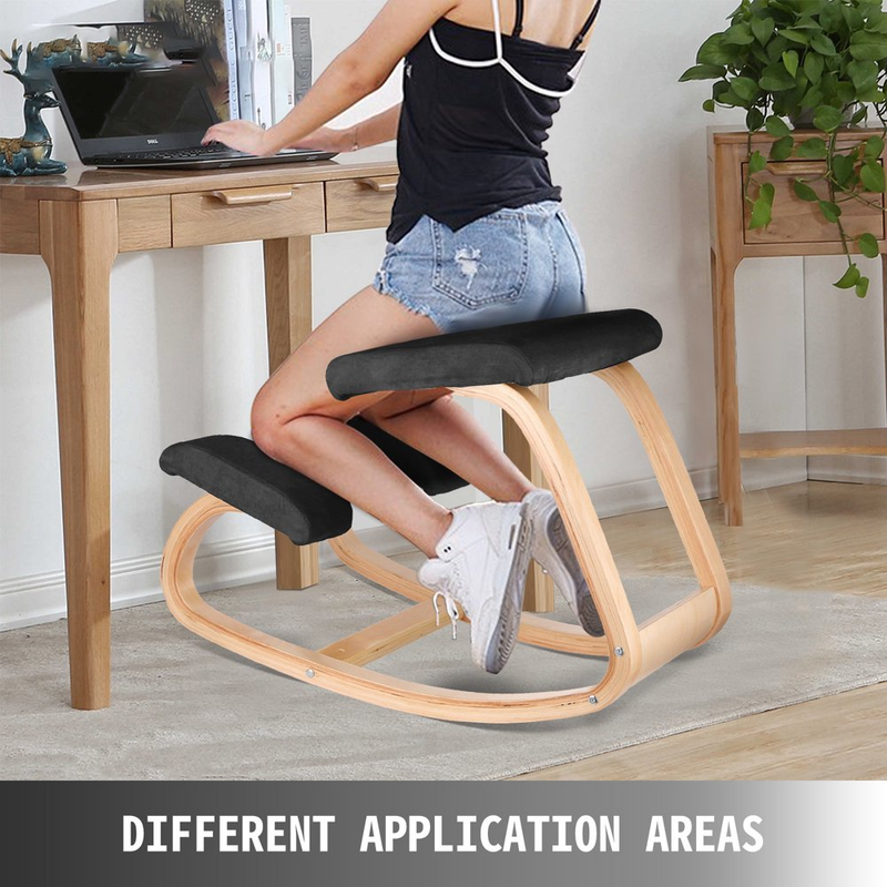 Rocking Stool Home | Ergonomic Wood Kneeling Chair