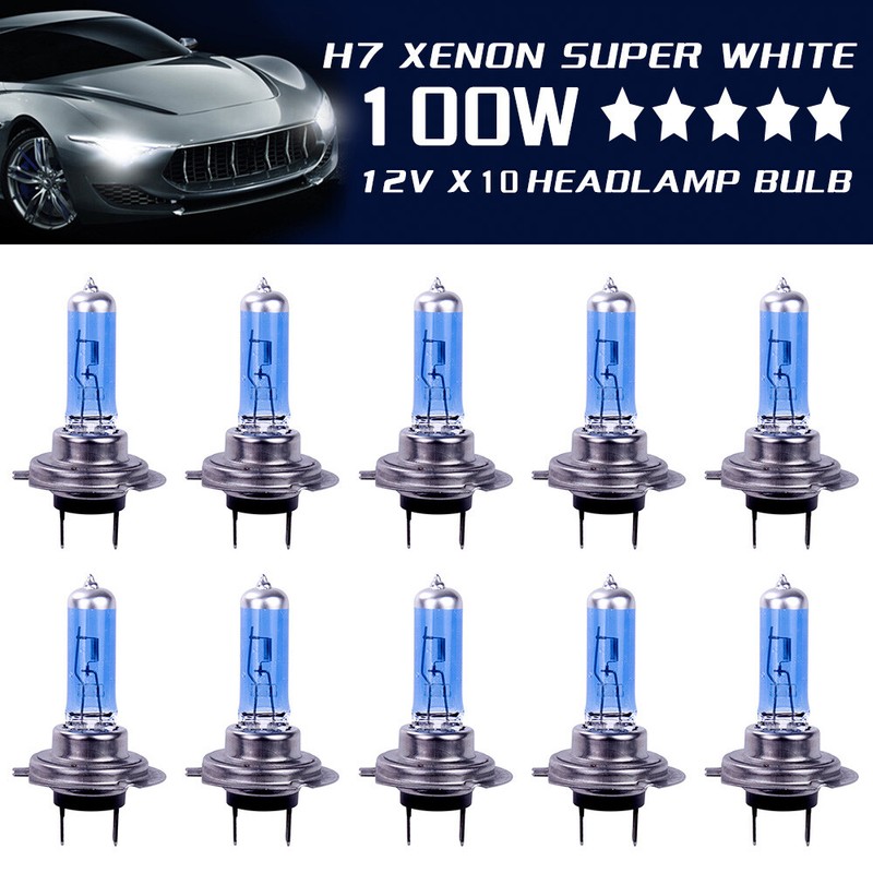 10x Lampen H7 100W Xenon Optik 12V Halogen Super White Birnen ... 10x Lampen H7 100W Xenon Optik 12V Halogen Super White Birnen ...