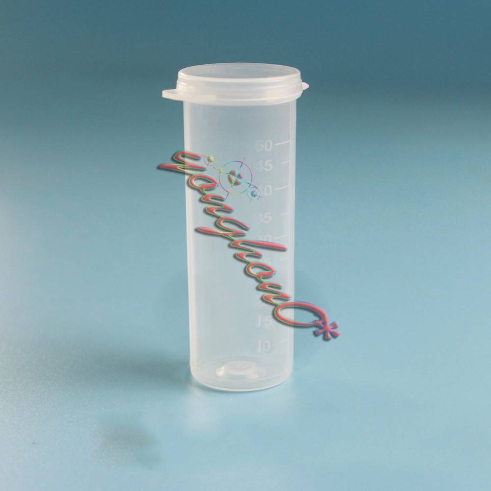 10Pcs Plastic 50ml Centrifuge Tube Pipe Vial Lab Test Container With 4 ...