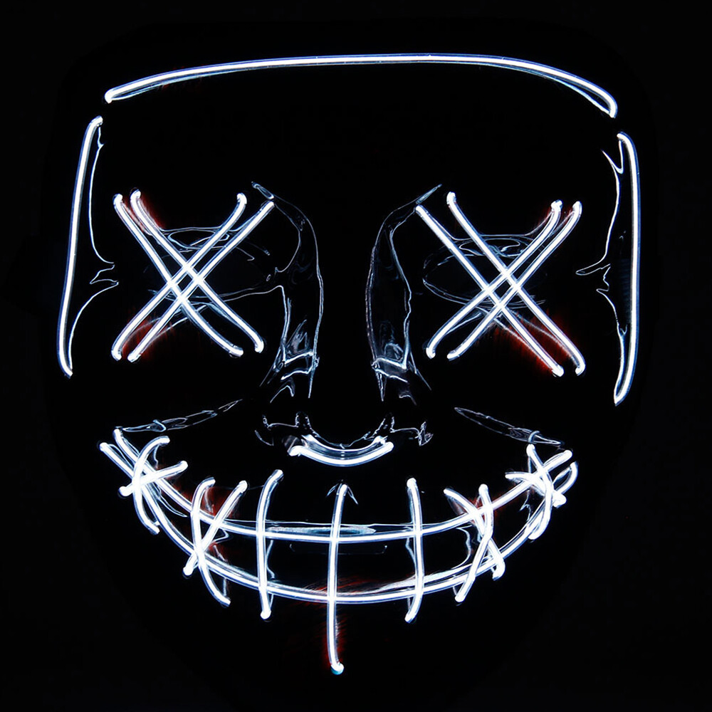Halloween Masks Neon Stitches LED Mask Wire Light Up Costume Party ...