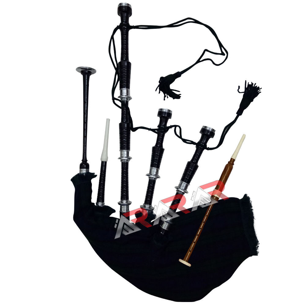 Scottish Great Highland Bagpipes Silver Mounts Black Sheesham wood ... Scottish Great Highland Bagpipes Silver Mounts Black Sheesham wood ...