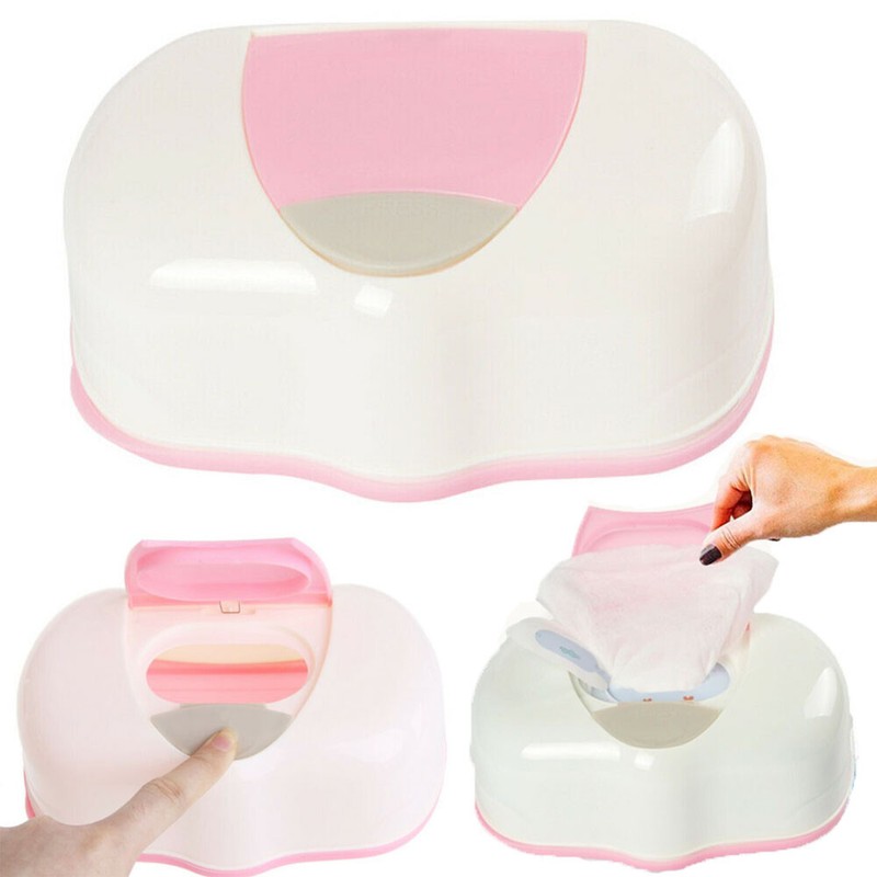 Baby Wipe Holder Box Plastic Wipes Dispenser Tub Wet Tissue Case ...