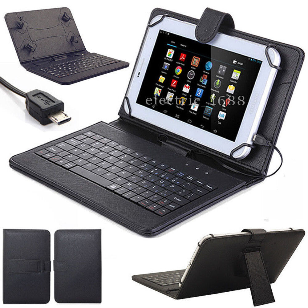 7Inch/8 Inch Micro Keyboard Keypad Leather Stand Case