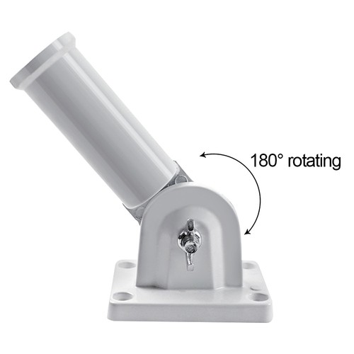 Flag Pole Wall Mount 180° Adjustable Flagpole Holder Windsock Base w ...
