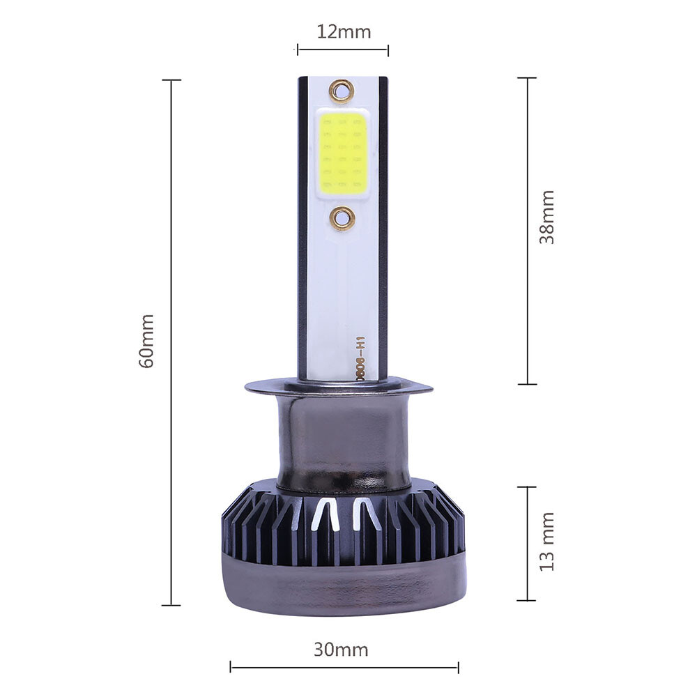 2x Mini H1 Cob Led Headlight Bulb High Low Beams 6000k White Lamp ... 2x Mini H1 Cob Led Headlight Bulb High Low Beams 6000k White Lamp ...