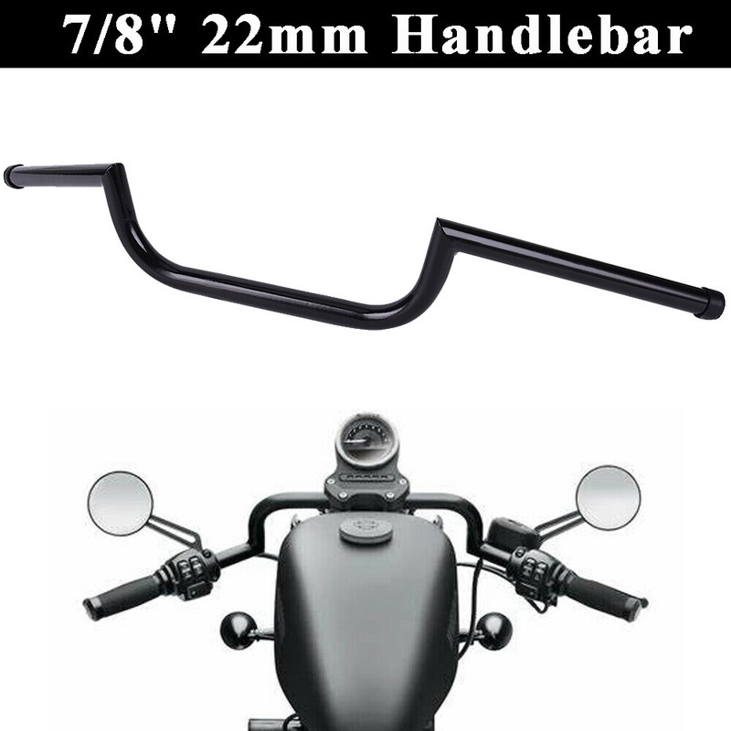 Custom 7/8" 22mm Handlebars Drag Handle Bar Motorcycle For Cruiser Cafe ...