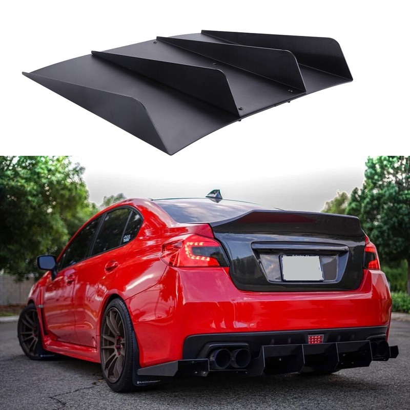 For Subaru WRX STI Rear Diffuser Bumper 4 Shark Fins Spoiler Lower ...