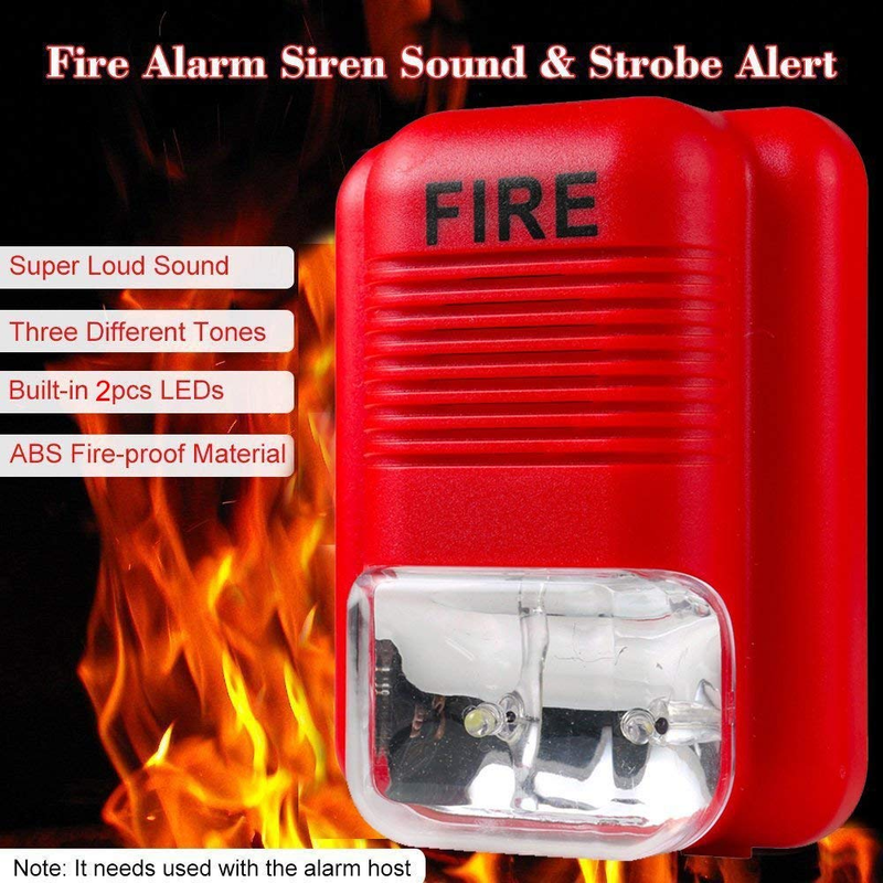 Sensor | Sound Light Fire Alarm Warning Strobe Siren Horn Alert Safety System