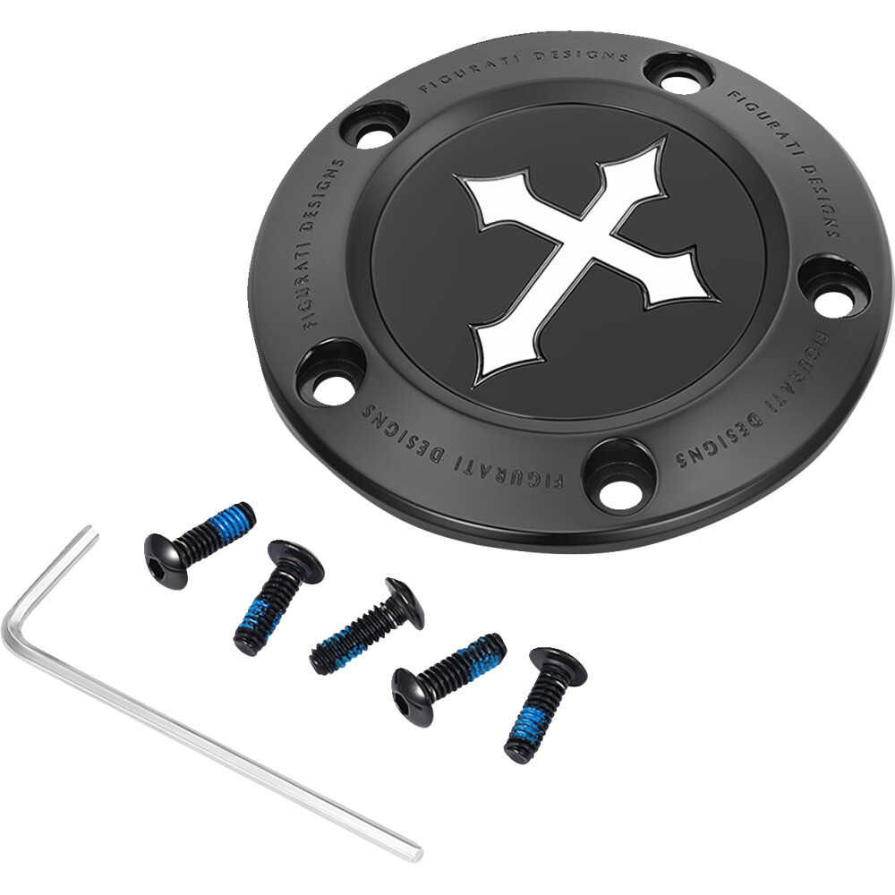 Figurati Designs - FD41-TC-5H-BLK - Timing Cover, Black with Cross - 5 ...