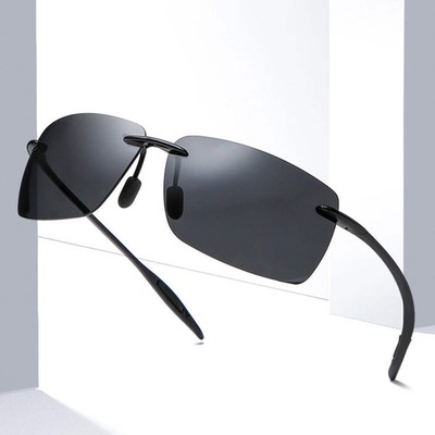 Lightweight Rimless TR90 Sunglasses for Men, UV400 Protection, TAC Lenses, ComfoのeBay公認海外通販｜セカイモン