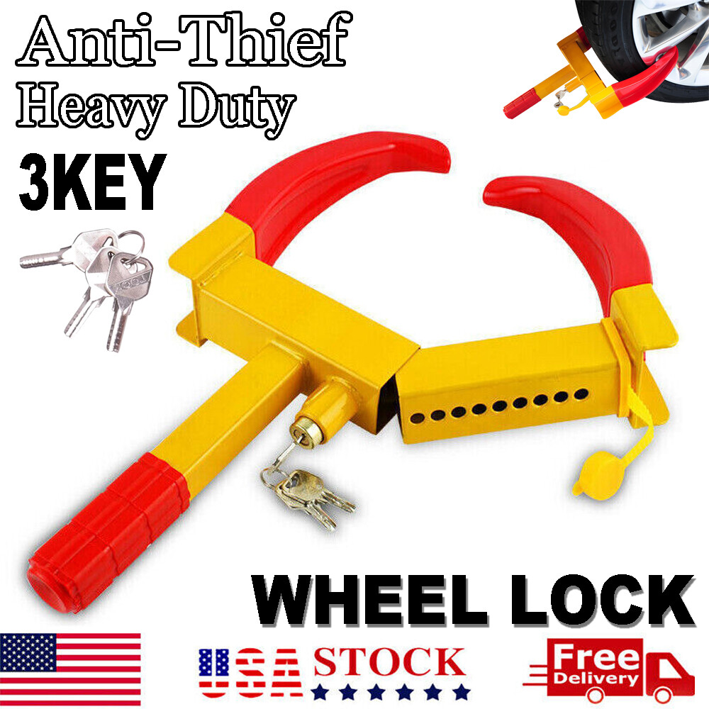 Truck Suv | Heavy Duty Wheel Clamp Lock Adjustable For Car Golf Carts