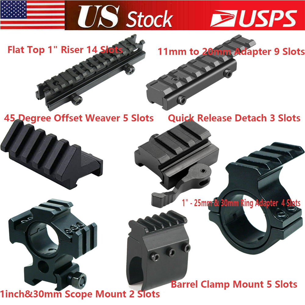 Tactical Rifle Hunting Scope Mount Adapter 20mm Weaver