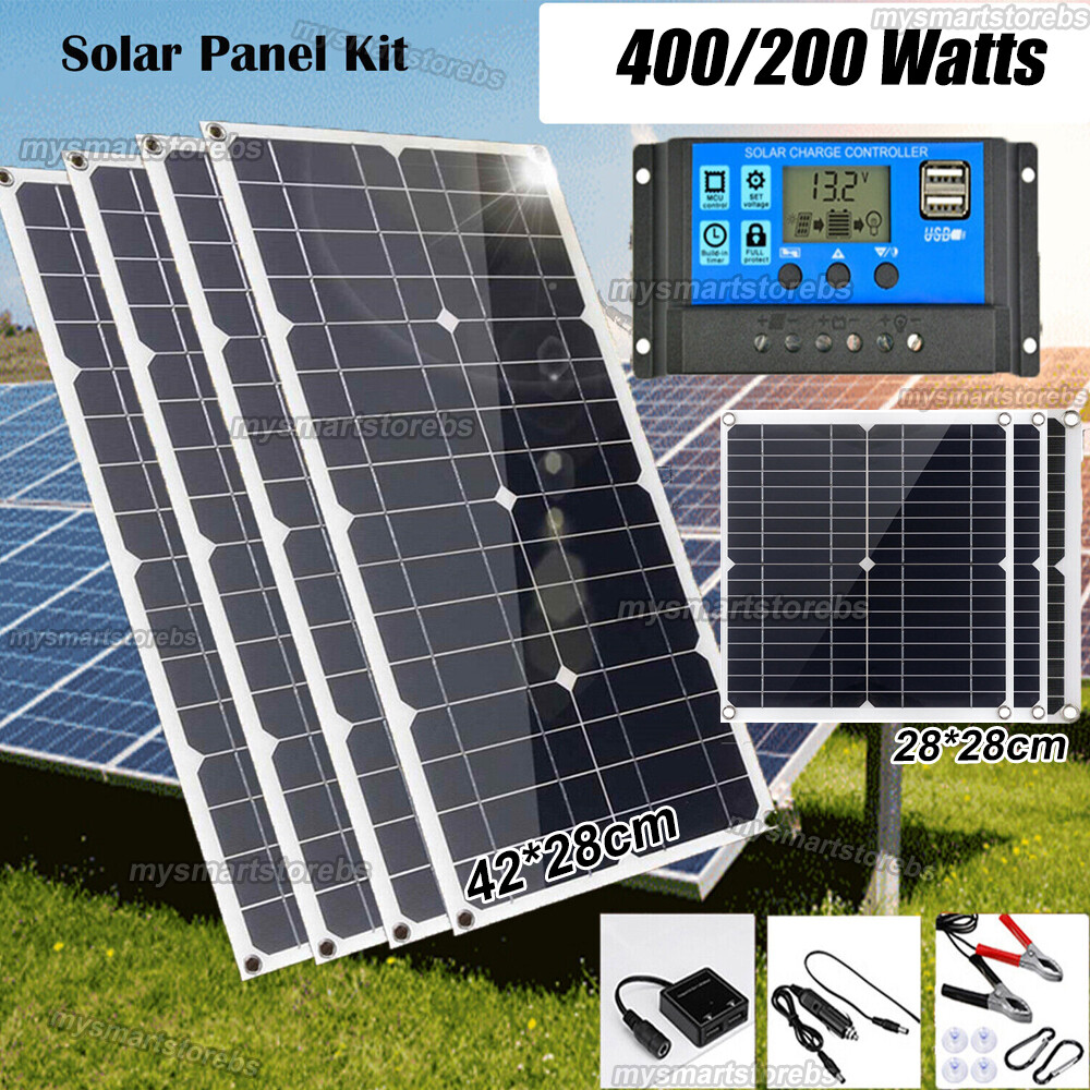 2000 Watts Solar Panel Kit 100A 12V Battery