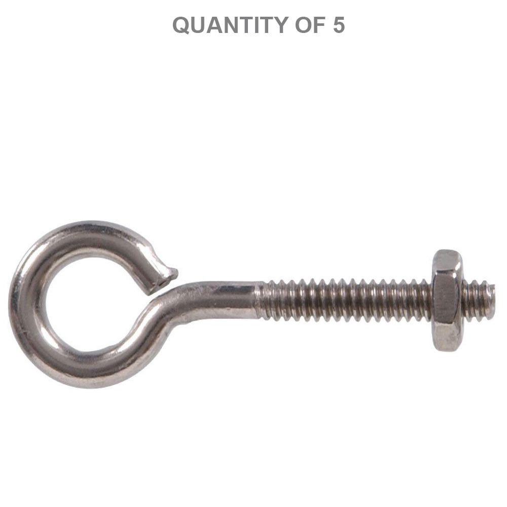 Hillman 3 8 16 X 3 7 8 In Eye Bolt With Hex Nut 5 PACK 8236496529 EBay