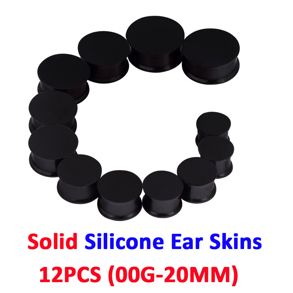 24PC Ear Stretching Kit - 00G-20mm Big Gauges Silicone Tunnel Acrylic ...