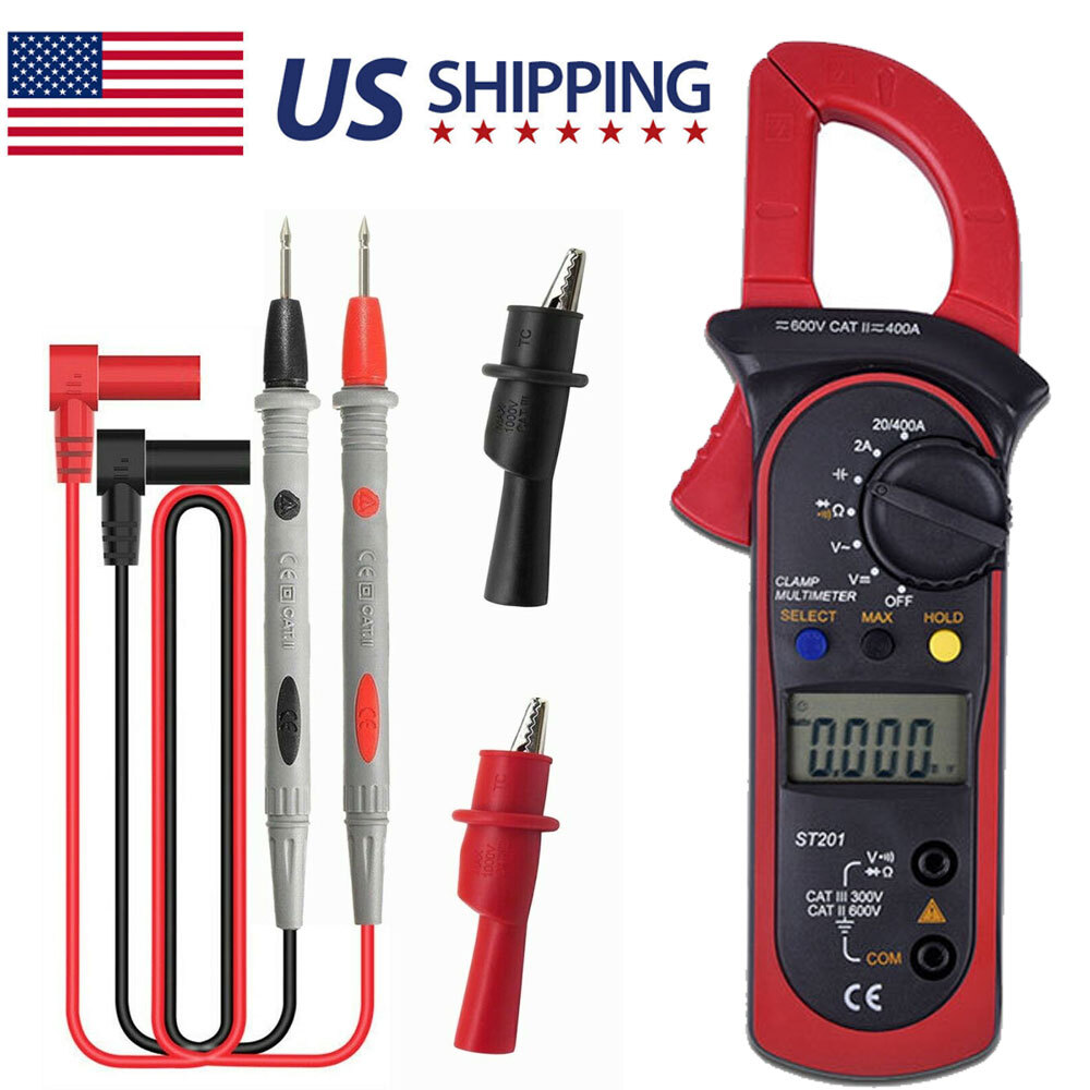 Handheld True RMS Digital Clamp Meter Multimeter AC