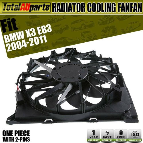 Radiator Condenser Cooling Fan Assembly Fits for BMW X3 E83 2004-2011 ...
