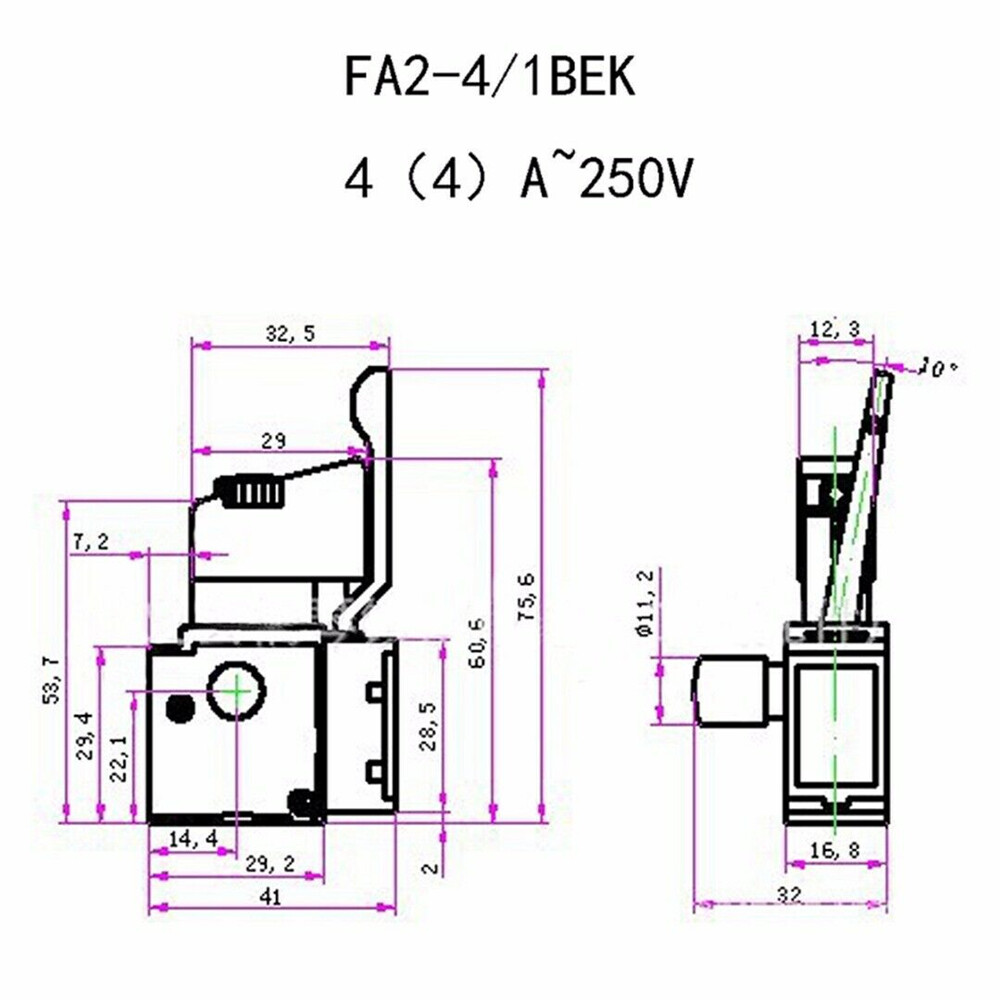 250V FA2-4/1BEK Lock on Power Electric Hand Drill Speed Control Trigger ...