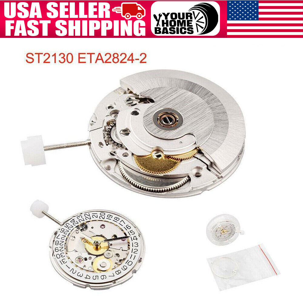 SEAGULL ST2130 CLONE ETA 2824-2 SELLITA SW-200 PERLAGE MOVEMENT H3 Date ...