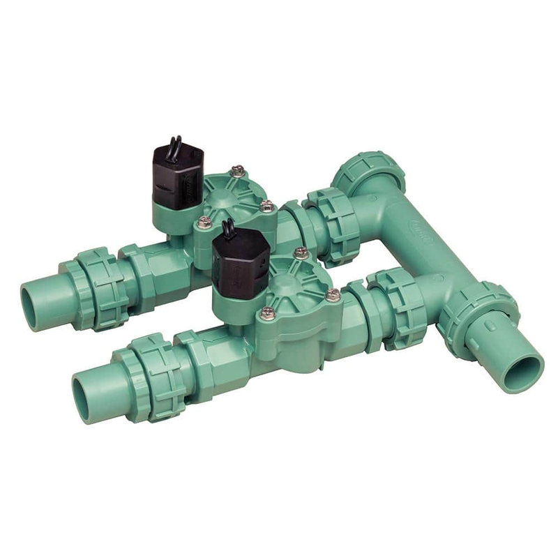 Preassembled 2-Valve Inline Manifold Assembly Sprinkler Line Irrigati