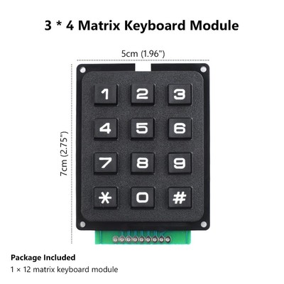3x4 Matrix Array 12 Keys Switch Keypad Keyboard Module for MCU Arduino 4x3のeBay公認海外通販｜セカイモン