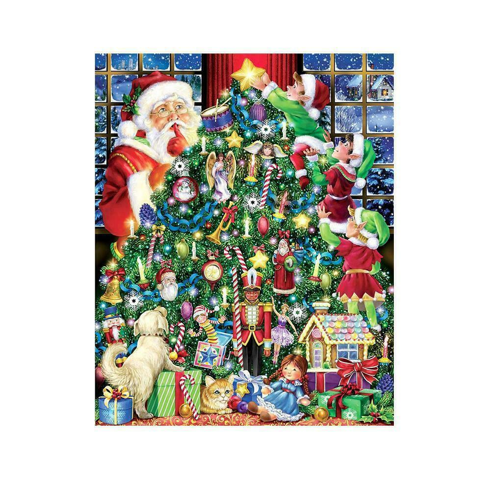 Christmas Santa Claus Christmas Tree Jigsaw Puzzle