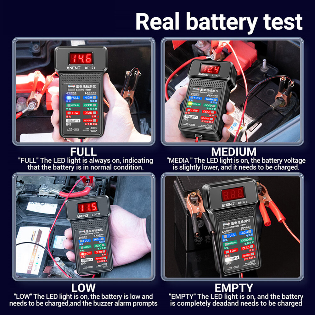 12V Car Battery Tester Portable Digital Battery Testing Device for ...